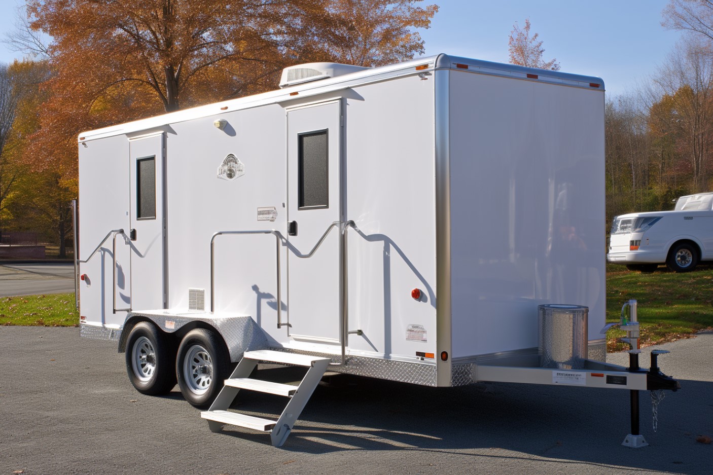 2-Stall Portable Restroom Trailer: Compact, Efficient & Luxurious ...